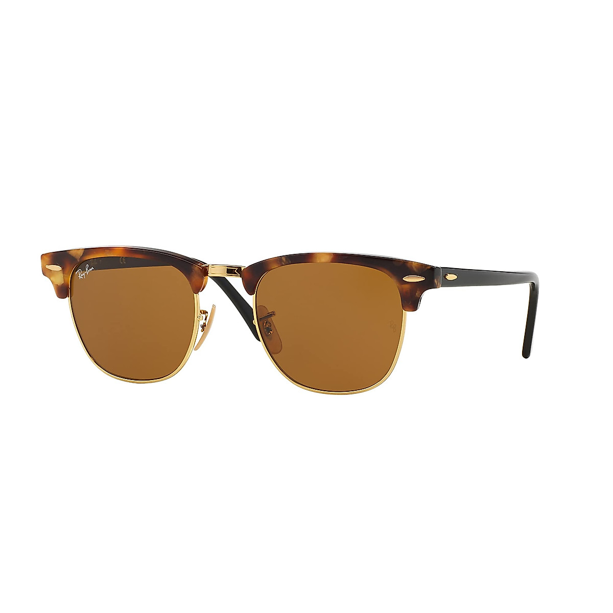 Ray-Ban RB3016 Clubmaster Sunglasses+ Vision Group Accessories Bundle for unisex-adult (Spotted Brown Havana/Crystal Brown (1160),51)