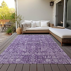 Addison Rugs Chantille ACN637 Purple 9' x 12' Indoor Outdoor Area Rug, Easy Clean, Machine Washable, Non Shedding, Bedroom, Living Room, Dining Room, Kitchen, Patio Rug