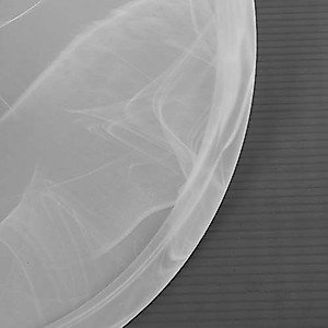 Giluta Small Floor Lamp Glass Shade Replacement Globe -Fitting Opening 1.625" Modern Alabaster Style Light Fixture Shade, Height: 4.13 inch, Width: 9.45 inch. Lipless