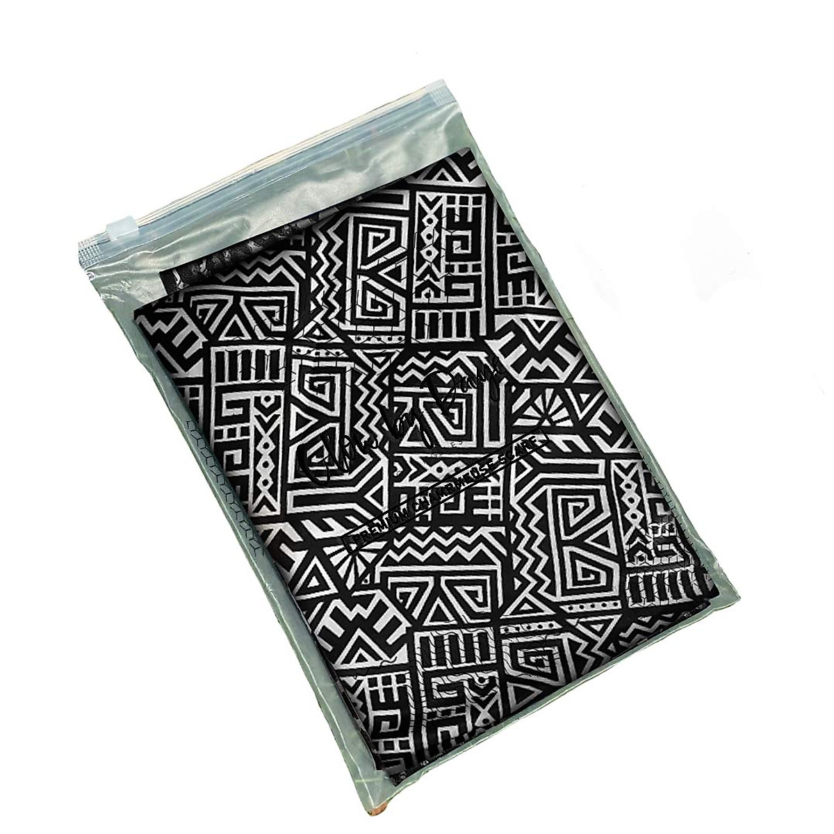 Glow By Daye Charmeuse Satin Prefolded Head Scarf, Double Layered Satin Bandana for Women, Large (Zola Print (Black and White))