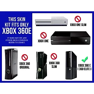 3D Carbon Fiber Gun Metal Gray - Air Release Vinyl Decal Mod Skin Kit by System Skins - Compatible with Microsoft Xbox 360E