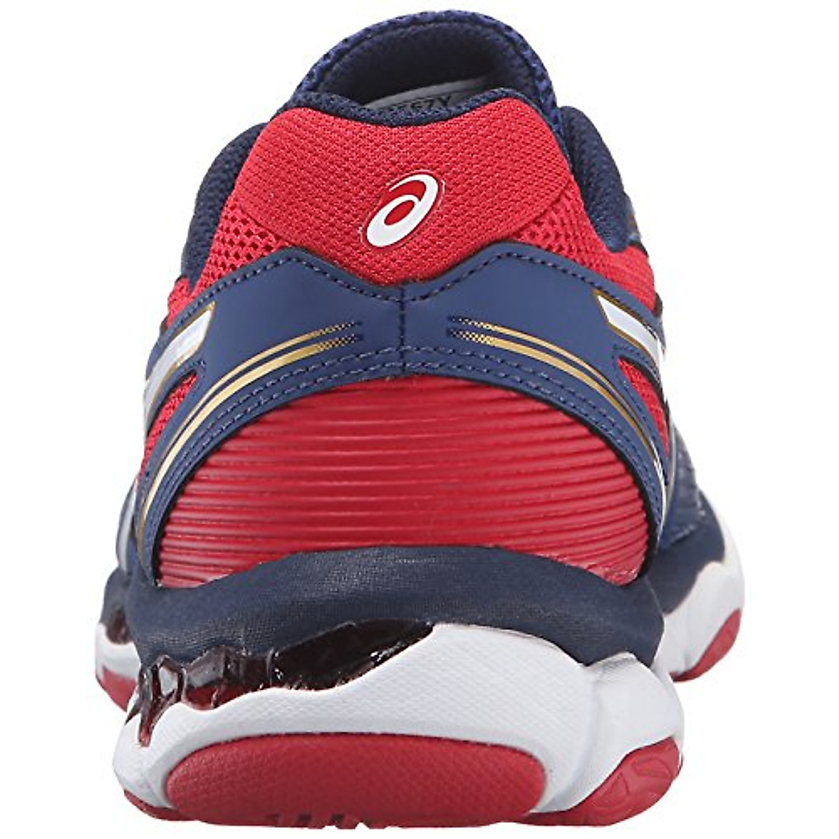 ASICS Women's Gel-Netburner Ballistic Volleyball Shoe, Estate Blue/White/True Red, 13 M US