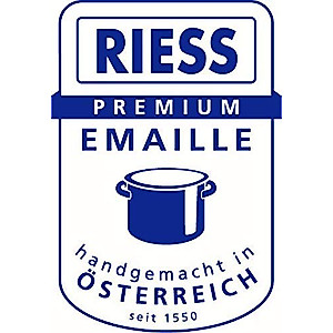 Riess, 0600-022, Gourmet pan 20, Classic - SCHWARZEMAILLE, Diameter 20 cm, Height 5.2 cm, Enamel, Black, Induction