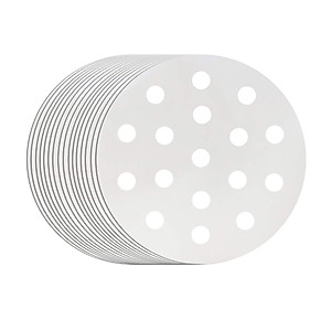 iRUNTEK Air Fryer Parchment Paper Liners, 100pcs 5 inch Perforated Parchment Paper for Air Fryer, Premium Extra Strong & Non-Stick Bamboo Steamer Liners for Air Fryers, Baking, Cooking
