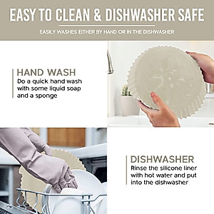 2-Piece Set of Silicone Air Fryer Liners for 5 to 8 QT Baskets - Non-Stick Oven Accessories | Reusable, Heat Resistant, and Food Safe Alternative to Parchment Paper | Large 7.9 inch - White