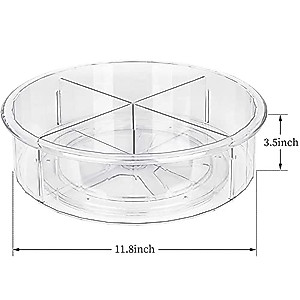 Plutreas Lazy Susan Kitchen Cabinet Organizer 2 Pack ( 12 Inch and 9 Inch ), Storage Container Bins for Cabinet, Pantry, Fridge, Countertop, Kitchen, Vanity