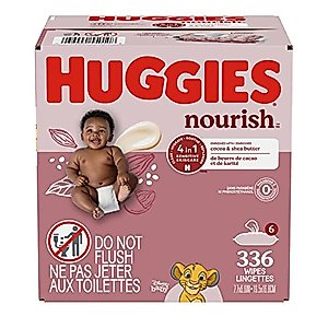 HUGGIES NOURISH BABYWIPE RGD FLPTP 336