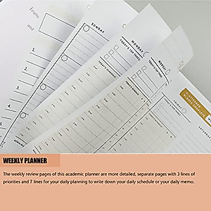 2022-2023 Monthly Planner - DRYEUUR Weekly & Daily Yearly Planner with 12 Tabs, 6.3"×8.4", Succinct Monthly Planner Yearly Agenda, Flexible Hardcover Notebook(Snow Mountain)