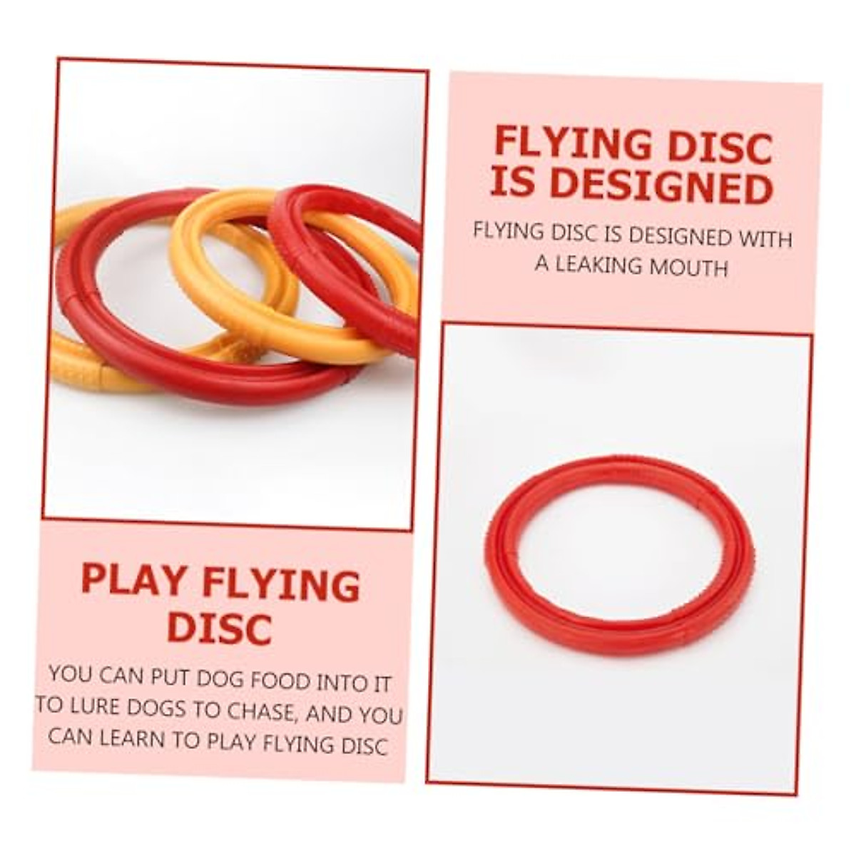 IFANLANDOR Dog Outdoor Toys Puppy Chew Toy Dog Catching Ring Puppy Teething Toy Dog Chewing Ring Pet Teether Toy Puppy Dog Toys Flexible Ring Pet Toy Border Collie Rubber Pet Dog