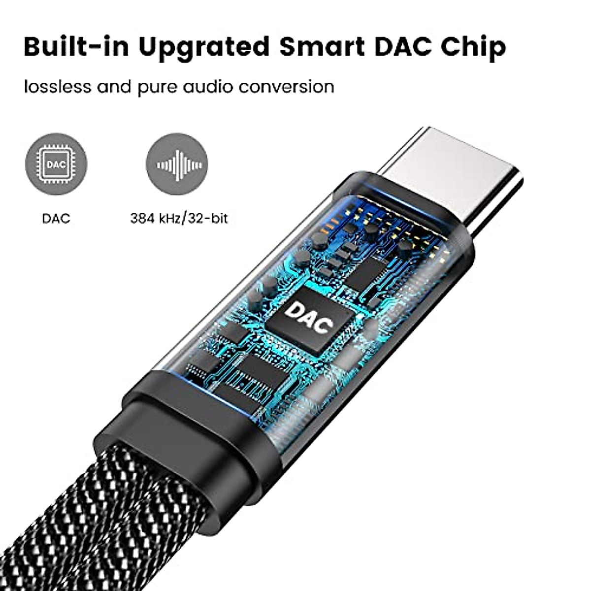 MOSWAG USB C to 3.5mm Headphone and Charger Adapter,2in1 USB Type C to Aux Audio Jack Hi-Res DAC and PD 60W 3.0 Fast Charging Dongle Cable Compatible with Pixel 4 XL,Galaxy S22 S21 S20+Plus Note 20