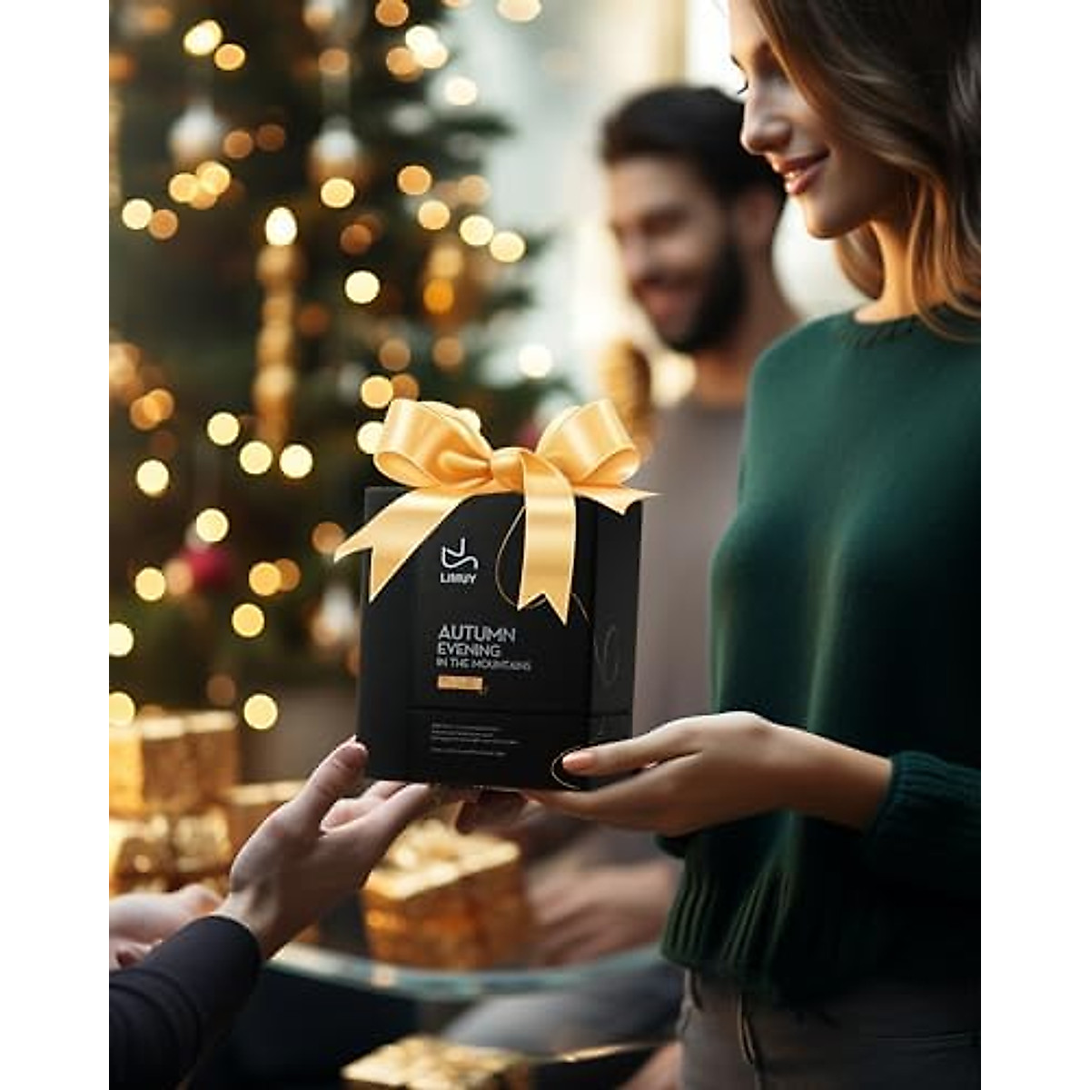 Scented Candles for Men,Sandalwood & Rose Candle, Valentine Candles,8 Oz Soy Candles for Home Scented, Masculine Candle,Wood Wicked Candles for Valentine’s Day Gifts,Vanilla Candle in Black Jar