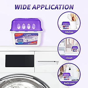 Vacplus Moisture Absorbers, Reusable Dehumidifiers for Closet, Moisture Absorbers for Rooms with Visible Dehumidification, Humidity Absorber Boxes & Odor Removers, 14OZ, 4 Pack (Lavender Scent)
