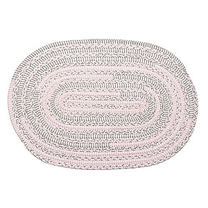 Colonial Mills Bella Nursery Braided Rug, 4' X 6' , Pink Grey