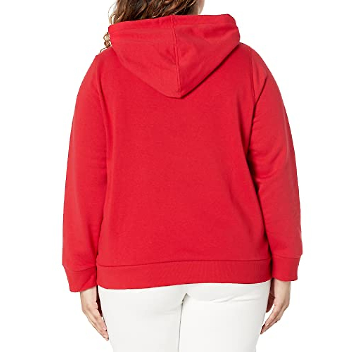 Tommy Hilfiger Women's Plus Casual Soft Long Sleeve Hoodie, Scarlet