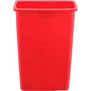 Global Industrial Slim Trash Can, 23 Gallon, Red
