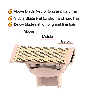 2 Pack Replacement Body Razor head Compatible with Finish Touch Flawless Nu Razor Replacement Blades incude a clean brush,Rose Gold