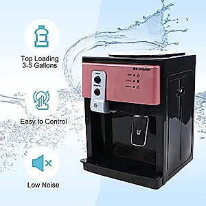 5 Gallon Electric Hot Cold Drinking Water Machine, Top Loading Water Cooler Dispenser 3 Temperature Settings Boiling Water, Normal Water, Ice (46-59 Degree F) for Home, Office