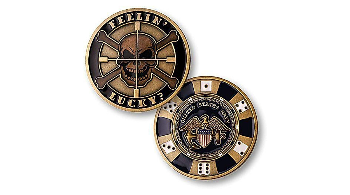U.S. Navy Feelin' Lucky Challenge Coin - Official Navy Gift