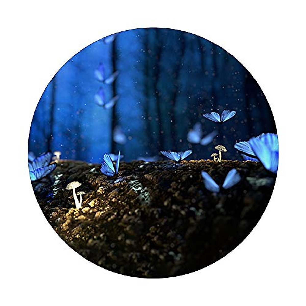 Blue Butterflies forest Gift for Butterfly Lovers PopSockets PopGrip: Swappable Grip for Phones & Tablets