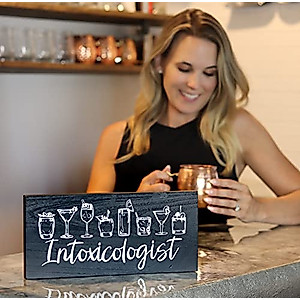 Intoxicologist- Bar Decor - Funny Bar Signs and Accessories for Man Cave Decor or Home Wall Art