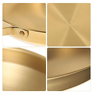 Luxshiny Korean Army Pot Pasta Cooking Pot Steel Noodle Pot Saucepot Boiler Home Cooking Sauce Pan Paella Stove Grill Pan Gold Dinner Plates Cooking Tool Cereal Bowl Vintage Stainless Steel