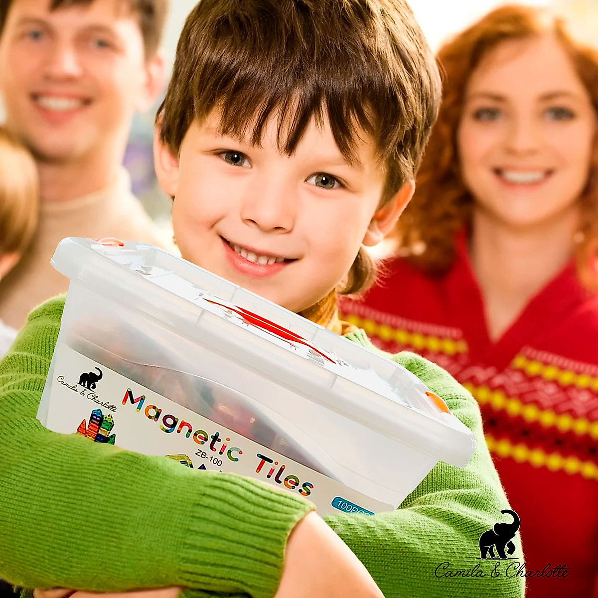 Magnet Building Blocks 100 Piece, Recreational Toys, Clear Magnetic 3D Building Tile, Construction, Preschool Educational, Beyond Imagination, Birthday Present Gift, STEM Montessori