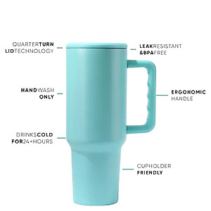 Kiki New York Tumbler with lid (Aqua Green)