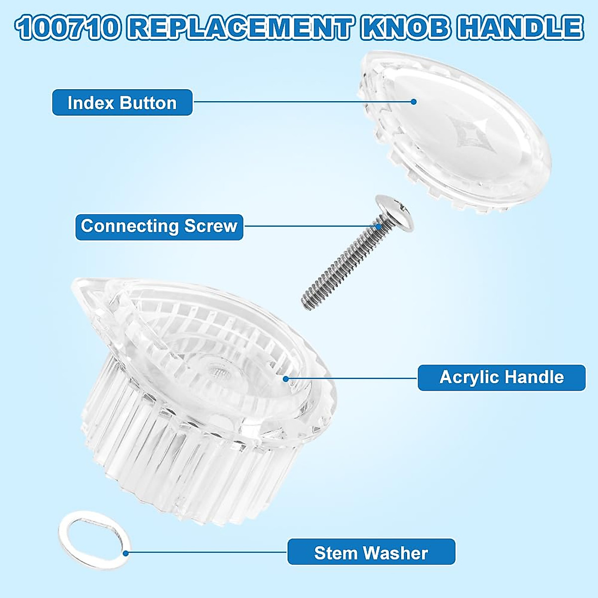 Shower Knob Handle Replacement Compatiable with Moen 100710 Shower Handle,Tub & Shower Knob Durable