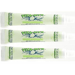 3 Pack VITA-MYR Zinc Plus Xtra Natural & Effective Herbal Toothpaste 5.4 oz