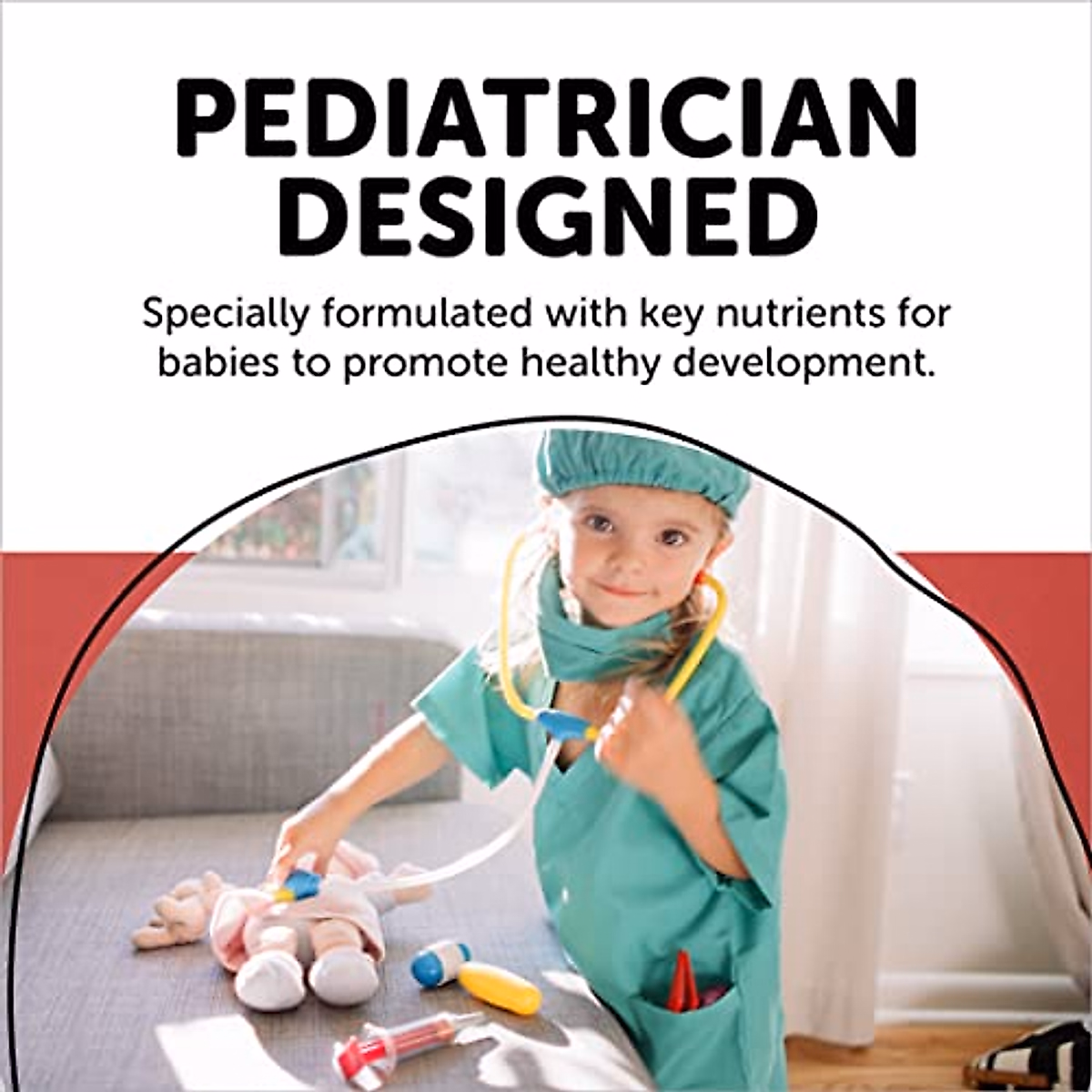 SmartyPants Baby Multi&DHA Supplement:Liquid Multivitamin with Vitamin D3, C,Vitamin B6,Biotin,Choline & Lutein, for Infants 6-24 Months,Gluten Free,Natural Fruit Flavor,30 Servings(Package May Vary)