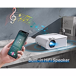 Projector for iPhone, ARTSEA 15000L 4K HD Projector Native 1080P 5G WiFi 2023 Upgrade Indoor Outdoor Video Projector with 100Inch Projection Screen, Movie Home Projector for TV Stick/PS4/Android/iOS