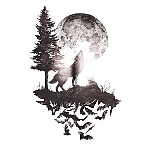 NEWCOMDIGI Wall Decals, Wall Art Stickers, Wall Décor for Bedroom, Living Room, Playroom, Gaming Room, TV Background, Kids Nursery, Apartment, Dorm (Wolf)