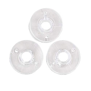 SINGER 06543 Class 15J Bobbins, Transparent, 12-Count