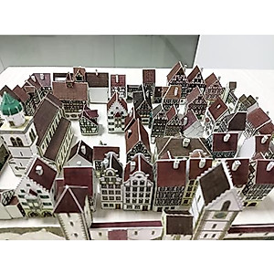 Medieval Town Building 3D Paper Puzzle Model Building for Adults 12"*9" DIY