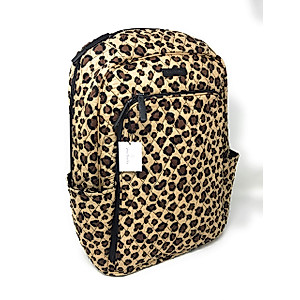 Vera Bradley Laptop Backpack (Updated Version) with Solid Color Interiors (Leopard with Black Interior)