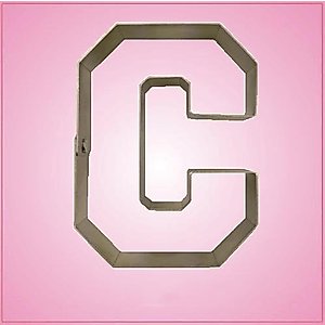 Varsity Letter C Cookie Cutter 4.25 inch (metal) aluminum