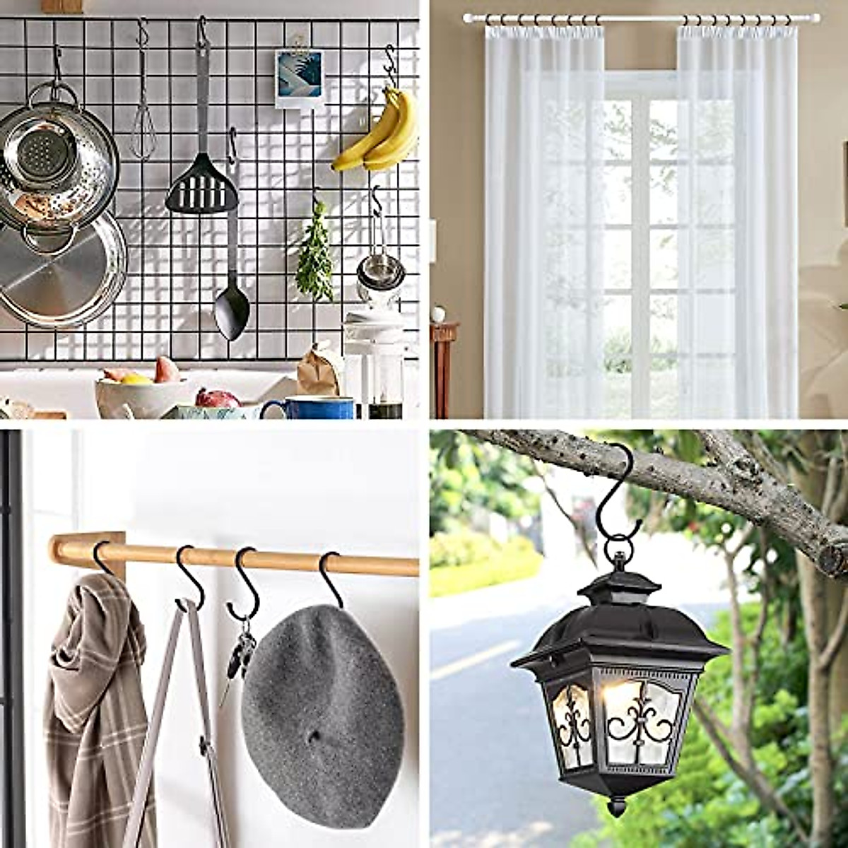 ACMETOP S Hooks 12 Pack Aluminum S Shaped Hooks Heavy Duty