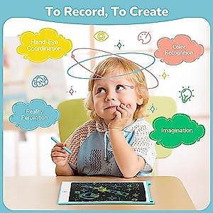 TECJOE 2 Pack LCD Writing Tablet, 8.5 Inch Colorful Doodle Board Drawing Tablet for Kids, Kids Travel Games Activity Learning Toys Birthday Gifts for 3 4 5 6 Year Old Boys and Girls Toddlers