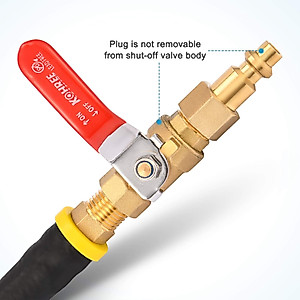 Kohree RV Winterizer Kit, Sprinkler Winterizing Blowout Kit with Shut Off Valve, Air Compressor Quick-Connect Plug Water Blow Out Fitting Adapter for Motorhome Boat Camper and Travel Trailer