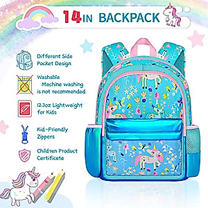 Neragron Toddler Backpack, Preschool Toddler Backpack for Kindergarten Elementary Kids 3-6, Mini Backpacks with Adjustable Padded Shoulder Straps(14 IN