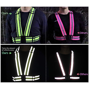 IDOU High Visibility Reflective Safety Vest, Lightweight,Adjustable & Elastic, Hi Vis Running Gear for Walking,Cycling,Construction Workers,Men,Women