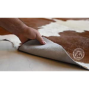 Genuine Brown and White Cowhide Rug XL 6 x 7-8 ft. 180 x 240 cm