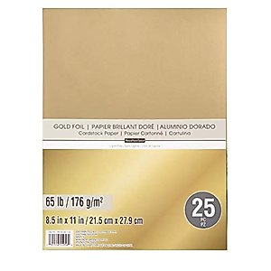 Recollections Gold Foil 65lb Cardstock Paper (Single)