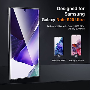 LK 2 Pack for Samsung Galaxy Note 20 Ultra Screen Protector [Not Glass] with 2 Pack Camera Lens Protector, Bubble Free Screen Protector for Note 20 Ultra