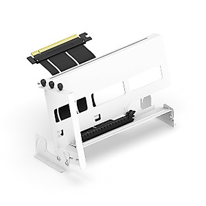 EZDIY-FAB PCIe 4.0 GPU Mount Bracket Graphic Card Holder Multi-Angle Adjustment, Video Card VGA Support Kit with PCIe 4.0 X16 Gen4 17cm/6.69in Riser Cable - White