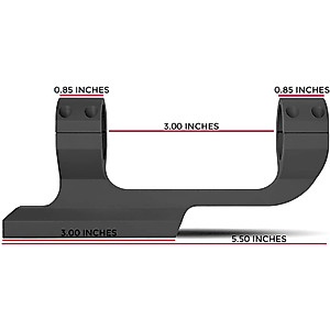 Monstrum G3 3-18x50 FFP Rifle Scope | Monstrum Extended Length Offset Scope Mount | 0 MOA | Bundle