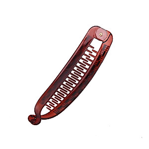 KALLORY 3pcs horsetail Wild Pins Clamp Women Banana Ladies Combs Rhinestone Pattern Decorative Golden Clincher Ponytail Black Giftverticalbright Hair Accessories Horail Birthday Clips