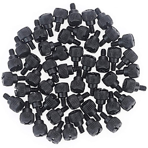 Favordrory 50 Pieces 6#-32x5 Computer Case Thumb Screws, Black
