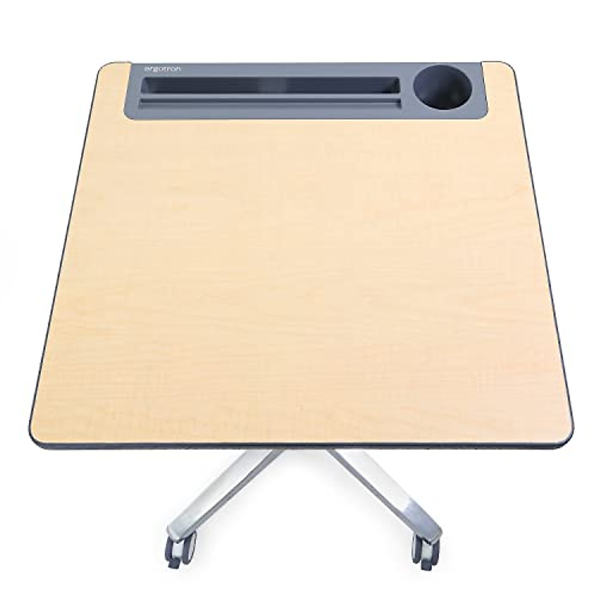 Ergotron – Mobile Standing Desk, Rolling Laptop Sit Stand Desk – Short, Maple