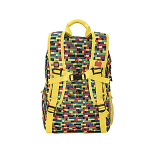 LEGO Heritage Classic Kids School Backpack Bookbag, for Travel, On-the-Go, Back to School, Boys and Girls, with Adjustable Padded Straps and Fun patterns, Brick Wall